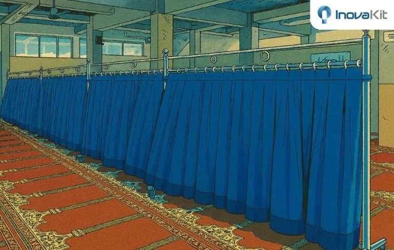 Shaf Masjid Rapi dengan Pembatas Shaf Ring InovaKit - InovaKit